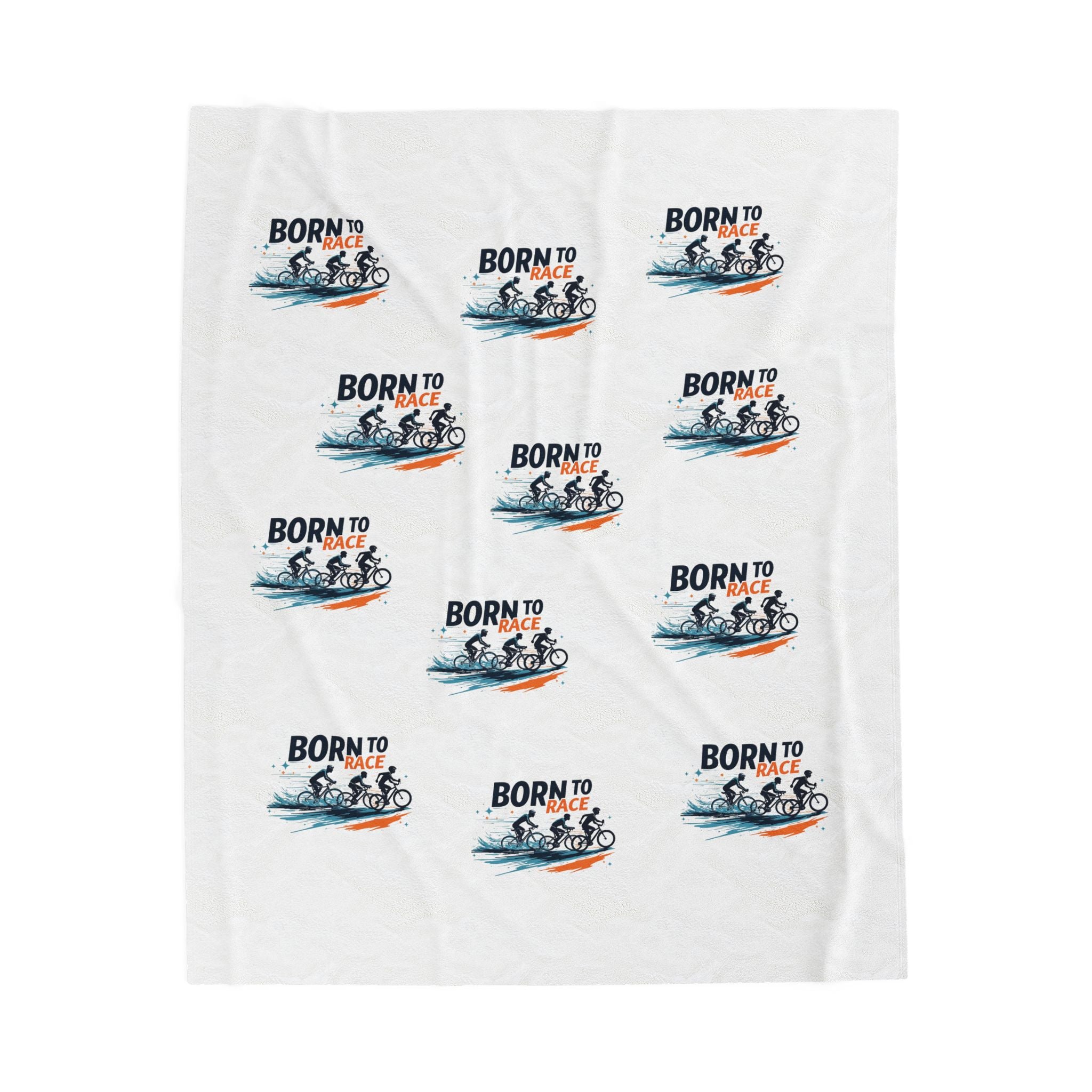 Velveteen Plush Blanket - Cozy Surf Bike Motif, 50x60" – TriLaunchpad